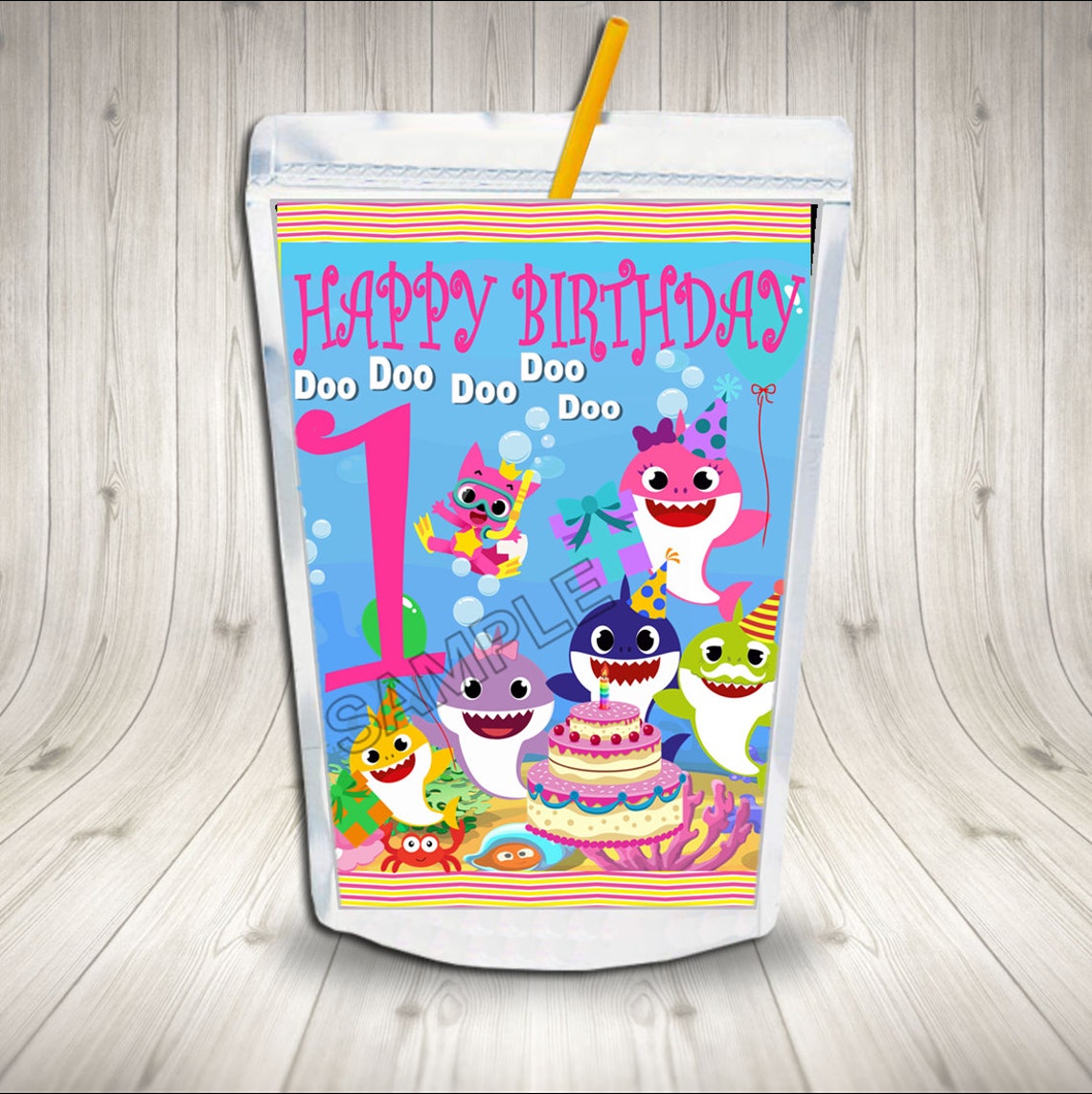 Baby Shark Capri Sun Baby Sharkbaby Shark Party Favors - Etsy