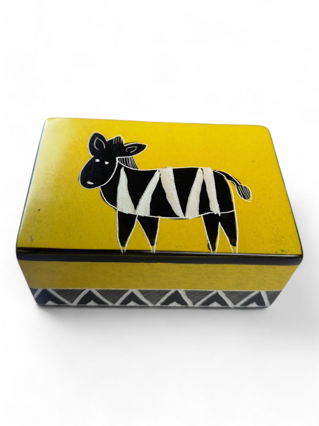 Soapstone Earring Box, Unique Design Trinket Boxes, Zebra Soapstone Box ...