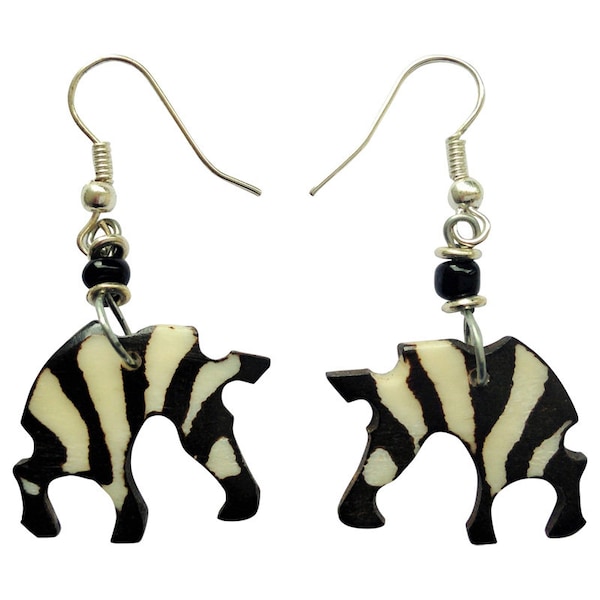 Zebra Earrings - Etsy UK