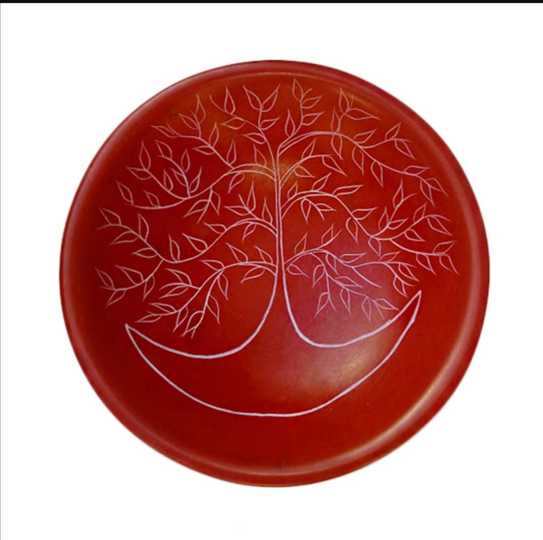 Tree of Life Soapstone Bowl, Tree of Life Handmade Bowl, Tree of Life ...
