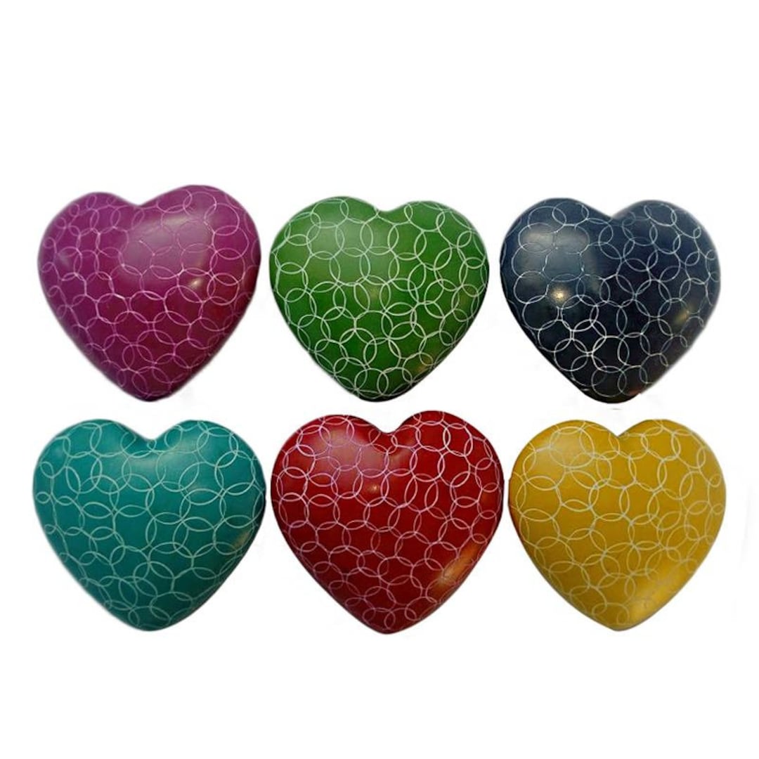Set of 3 Engraved Soapstone Heart, Set of 3 Hearts, Soapstone Heart ...