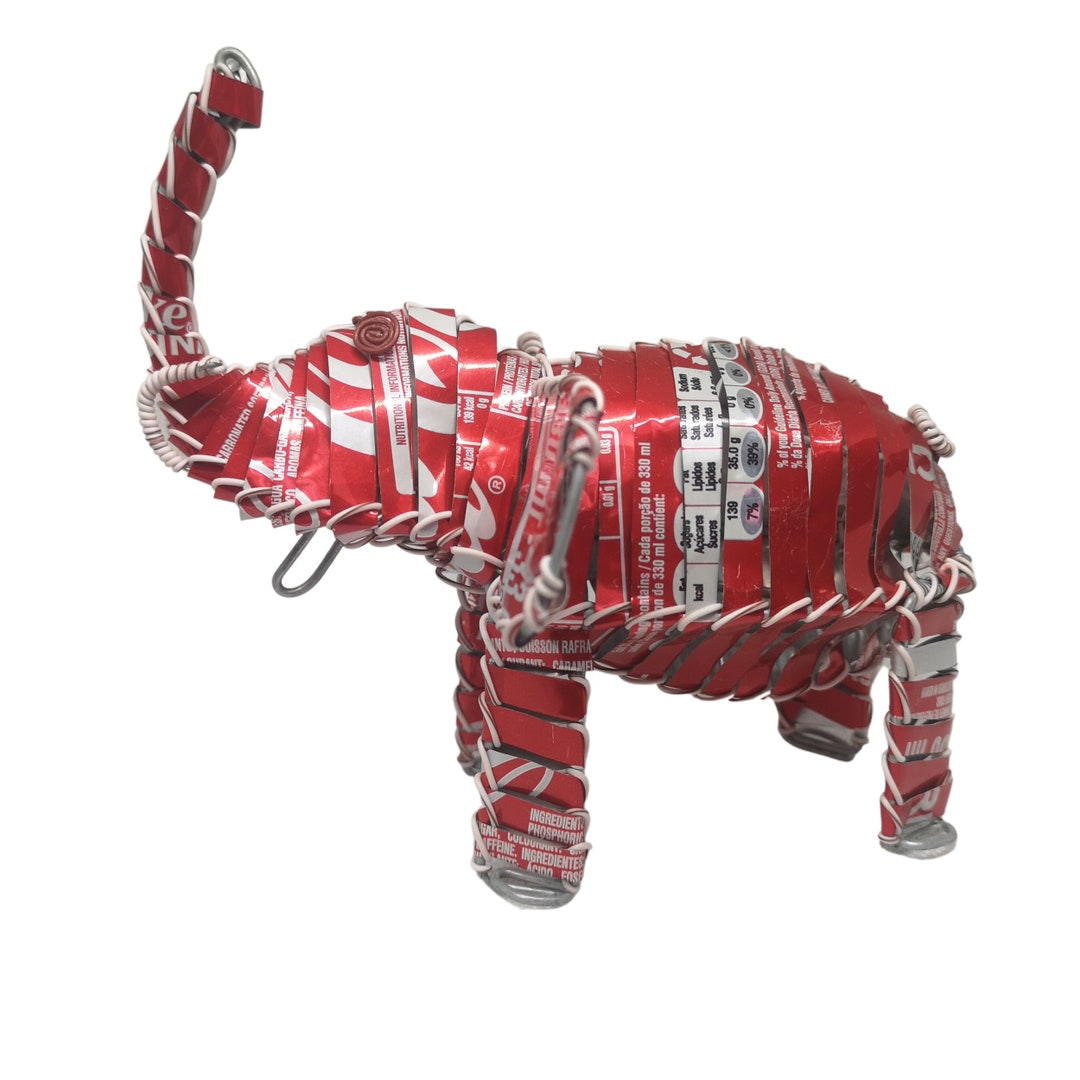 REDUCED!! CLEARANCE!! Recycled Tin Elephant, African Elephant, Fair ...