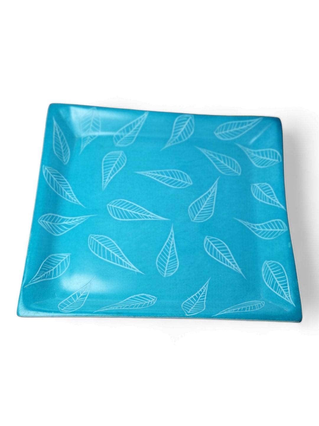 Turquoise Soapstone Tray, Hand Carved Soapstone Dish, Turquoise ...