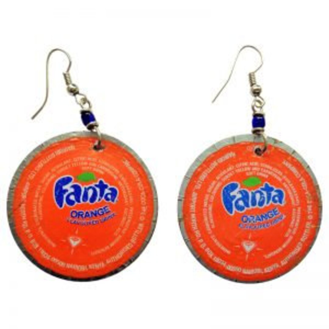 Fanta Earrings Fanta Gifts Fanta Bottle Top Earrings Fair - Etsy