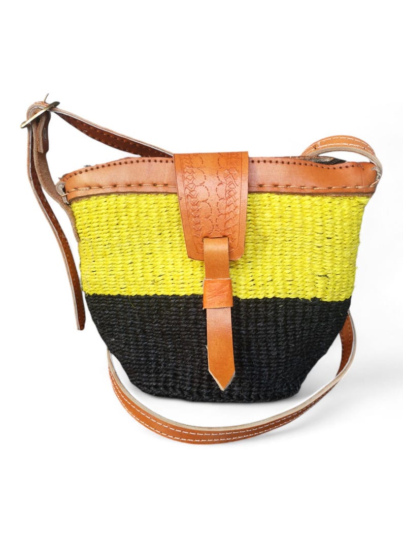 Small Sisal Bag, Sisal Basket, Handmade Sisal Bag With Adjustable Cross ...