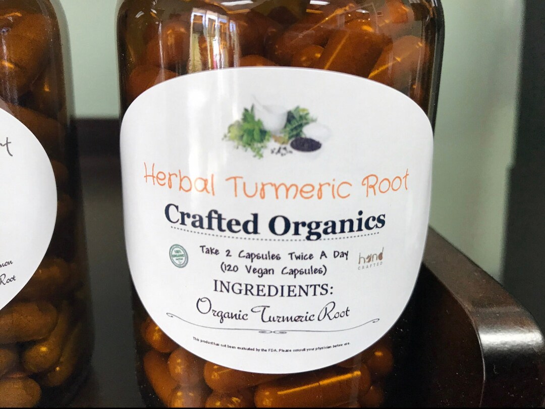 Herbal Turmeric Root Capsules (vegan) - Etsy