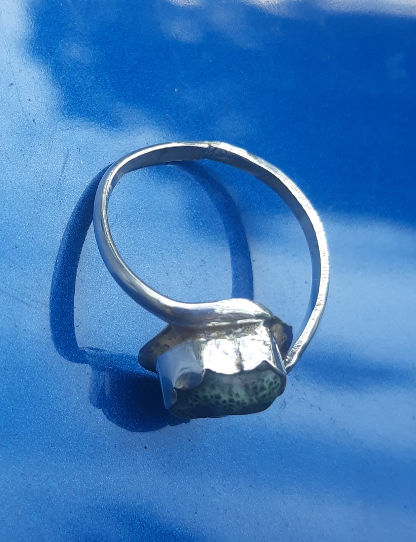 Isle Royale Greenstone Size 11 Finger Ring Set in Sterling - Etsy