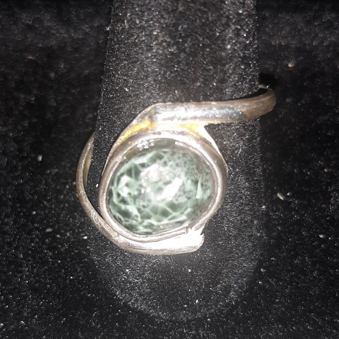Isle Royale Greenstone Set in Sterling Silver Rings X 3 - Etsy