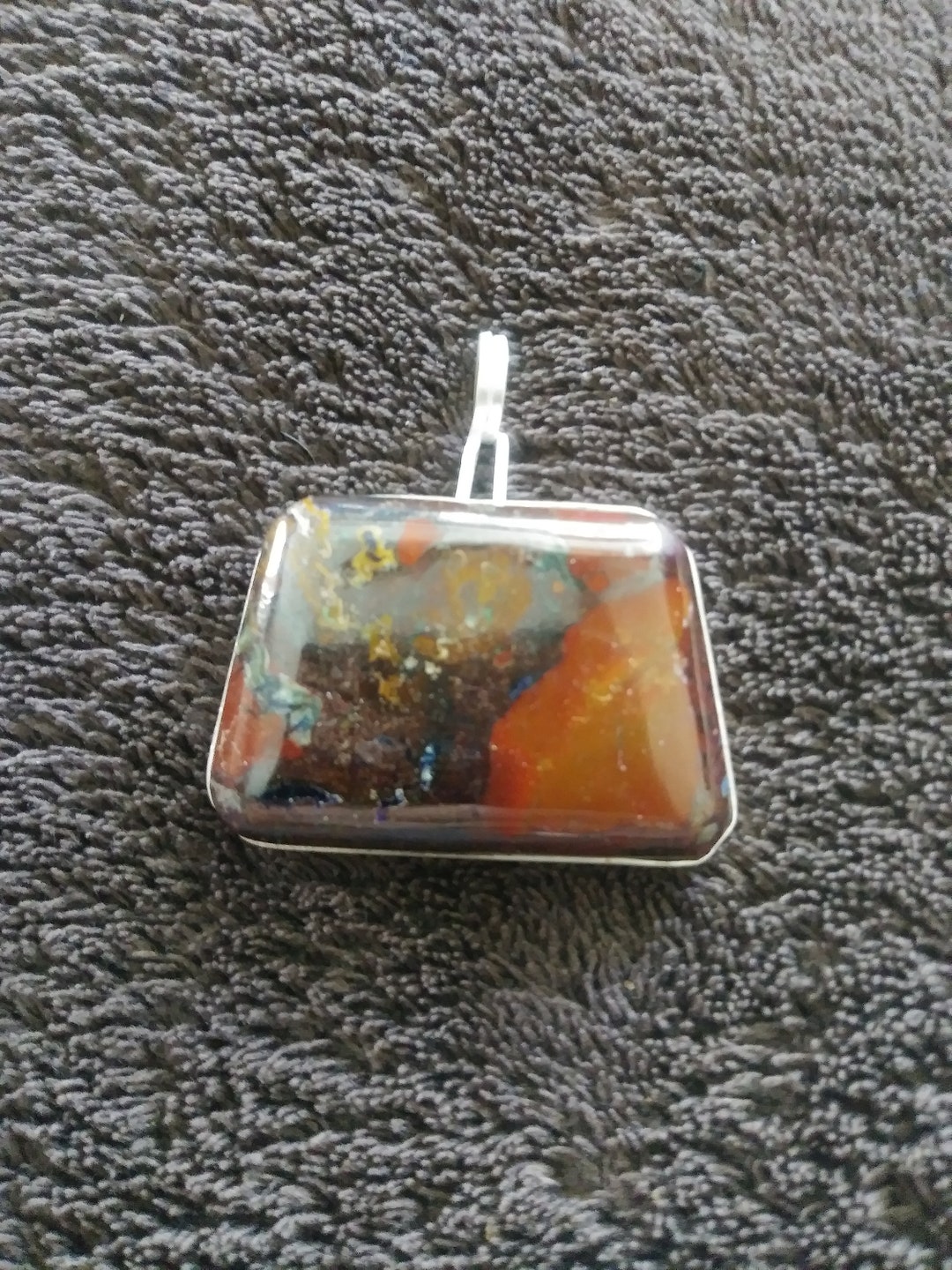Calvinite Jasper Necklace Pendant FREE SHIPPING - Etsy