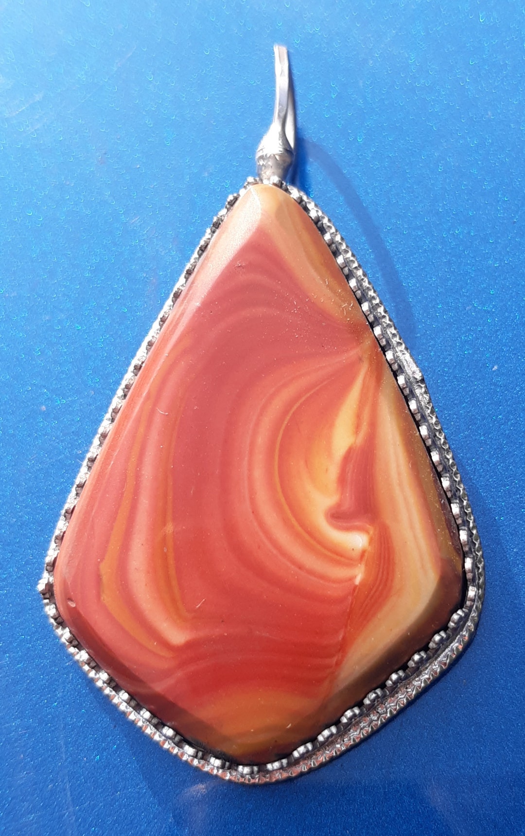 Hickoryite Jasper Necklace Pendant Set in Sterling Silver - Etsy