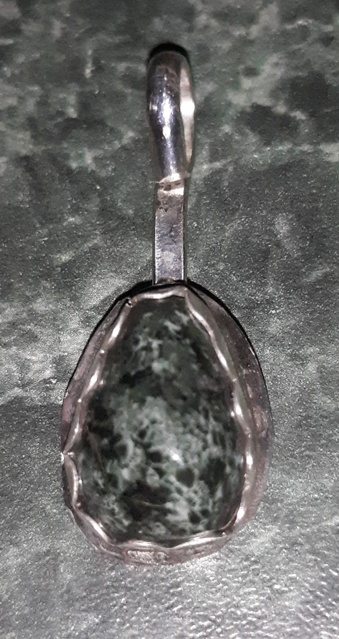Isle Royale Greenstone Set in Sterling Silver Necklace Pendant X 2 - Etsy