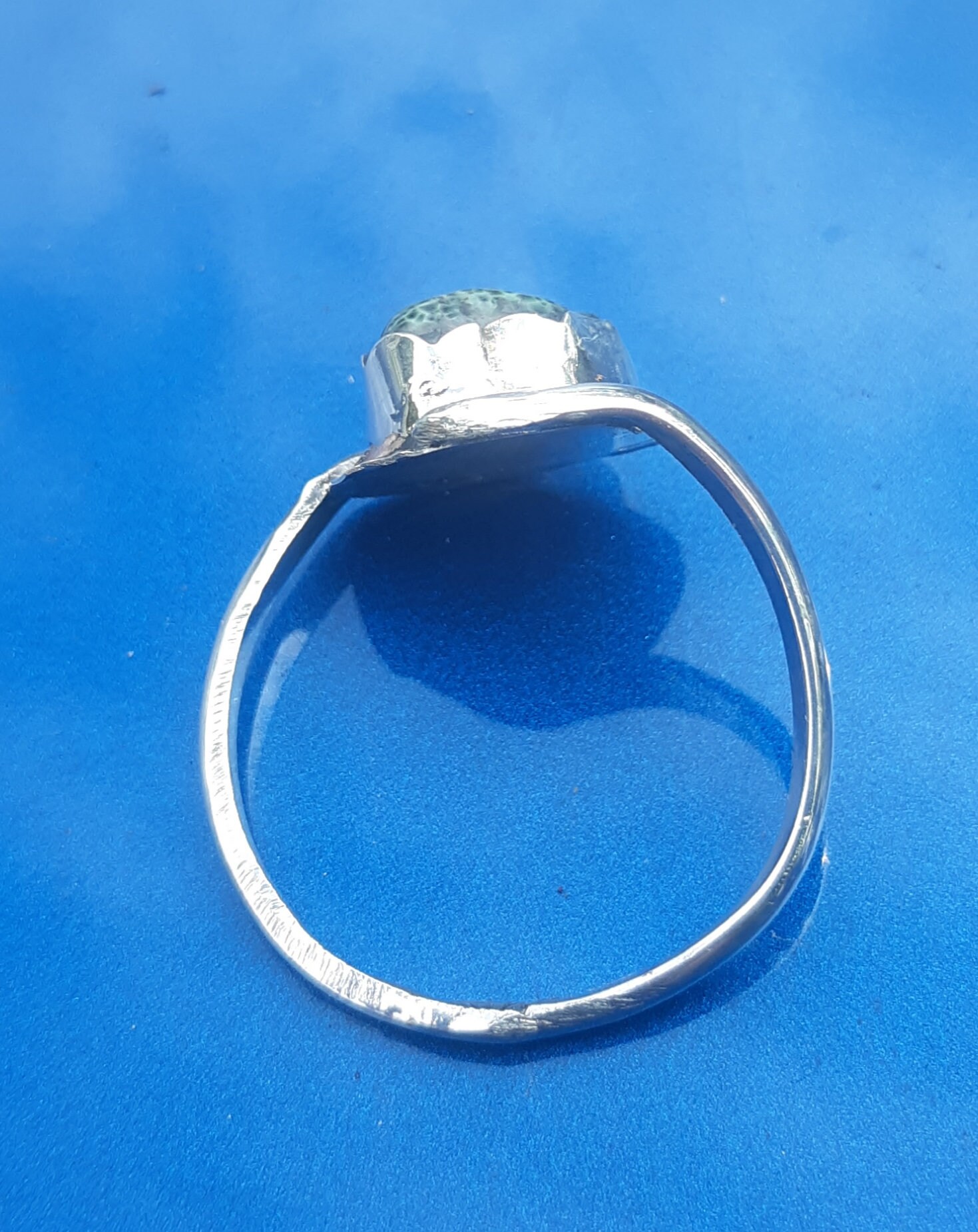 Isle Royale Greenstone Size 11 Finger Ring Set in Sterling - Etsy