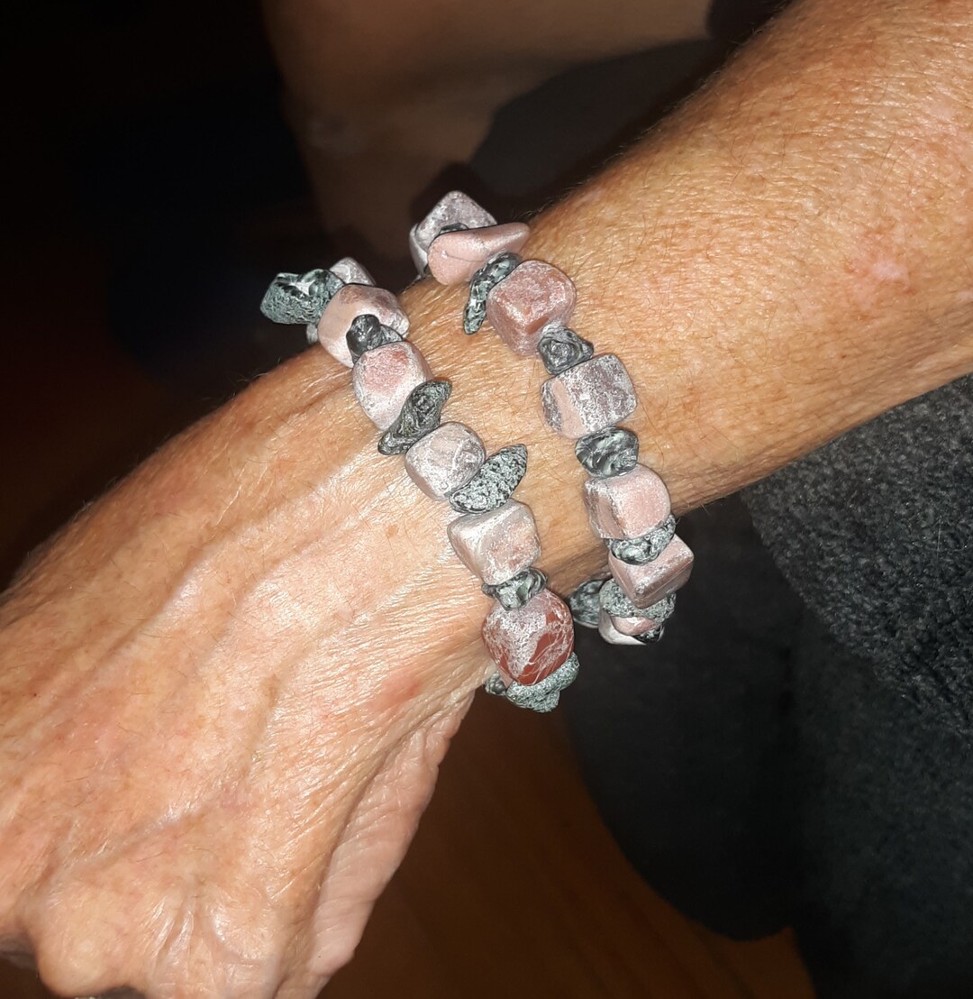 Isle Royale Greenstone and Kona Dolomite Beaded Wrist Bracelet X 3 - Etsy