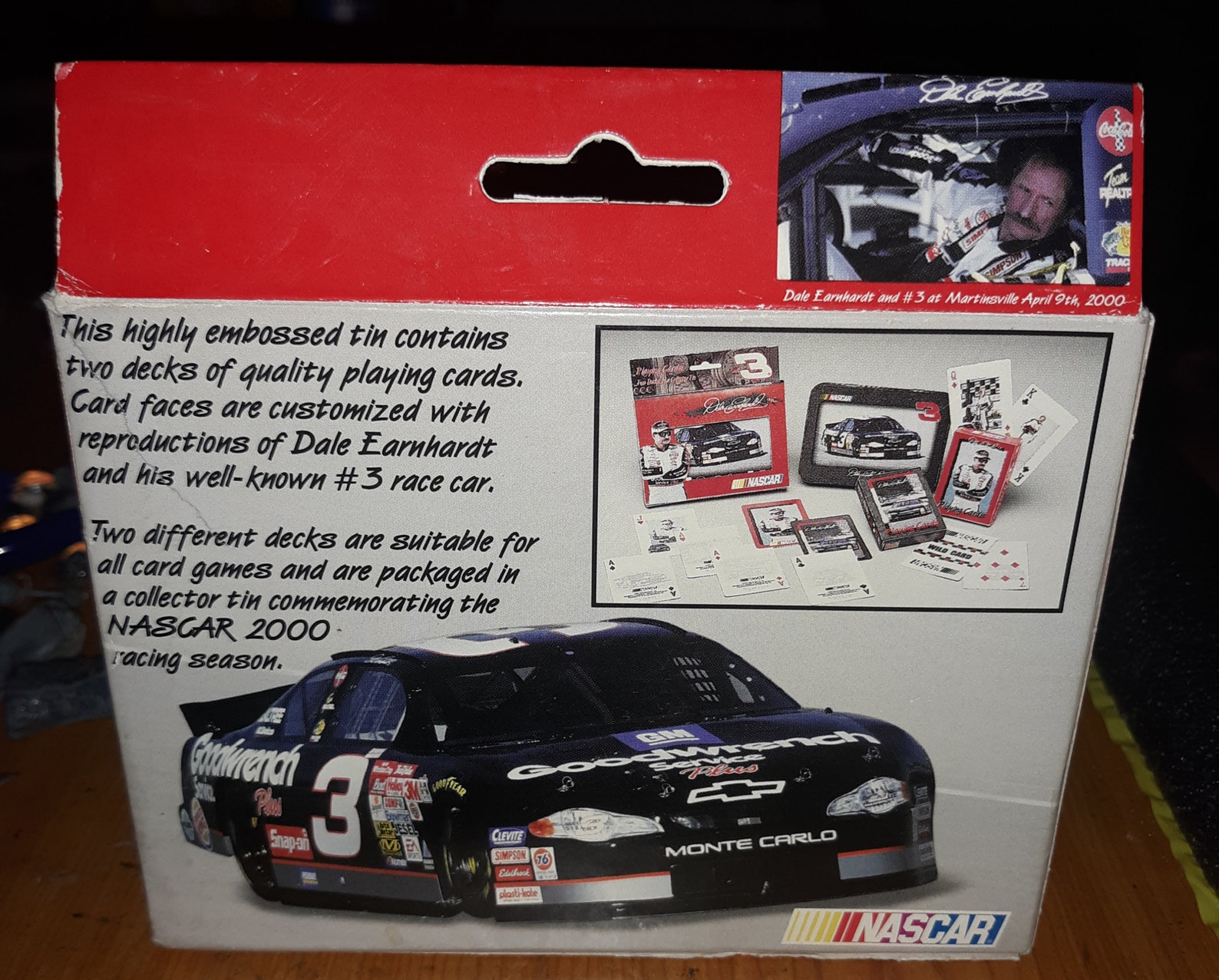Vintage Dale Earnhardt Playing Cards Two Decks in a Collector Tin X 2 ...