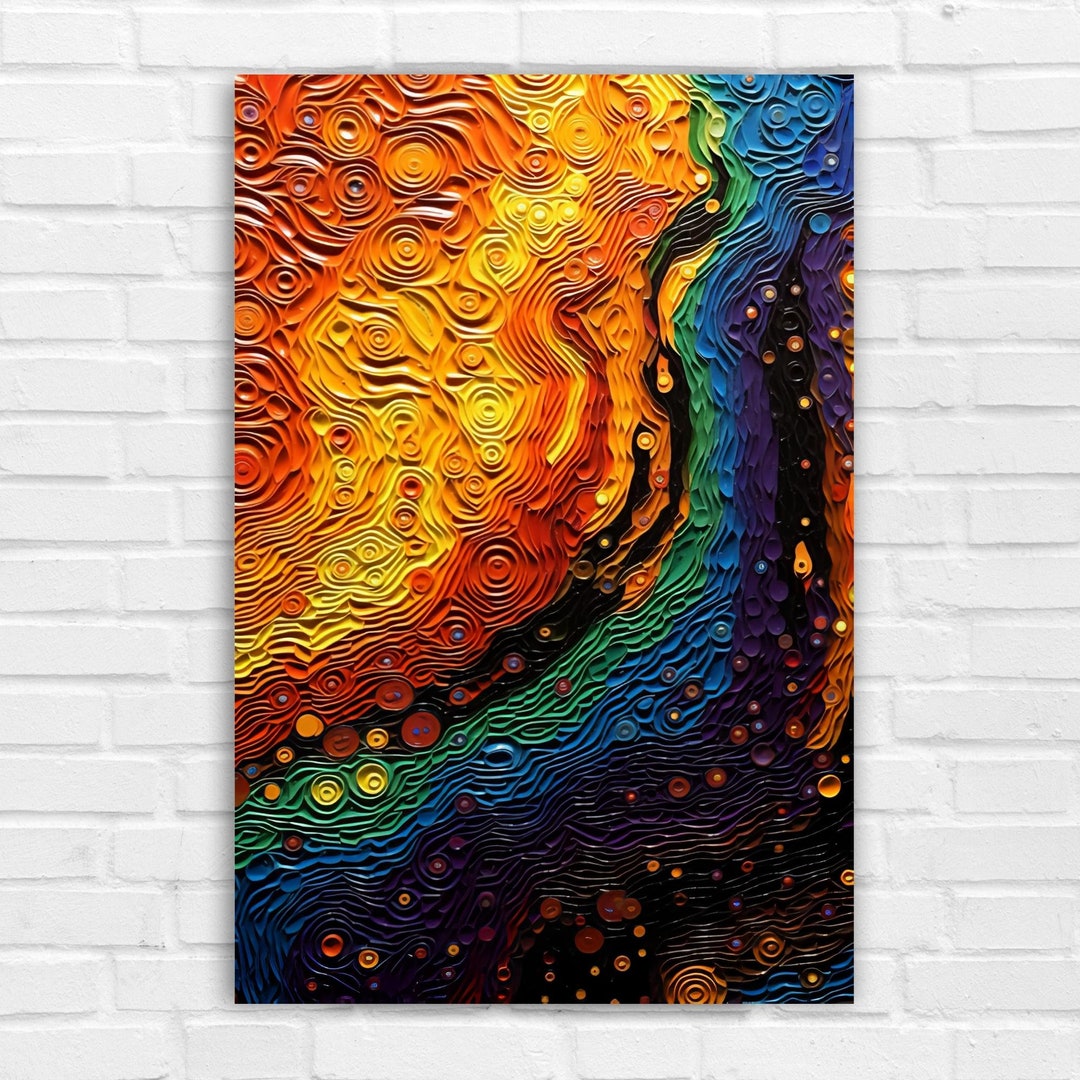 Abstract Aborigonal, AI Art, Wall Art, AI Generated Art, Digital Art ...