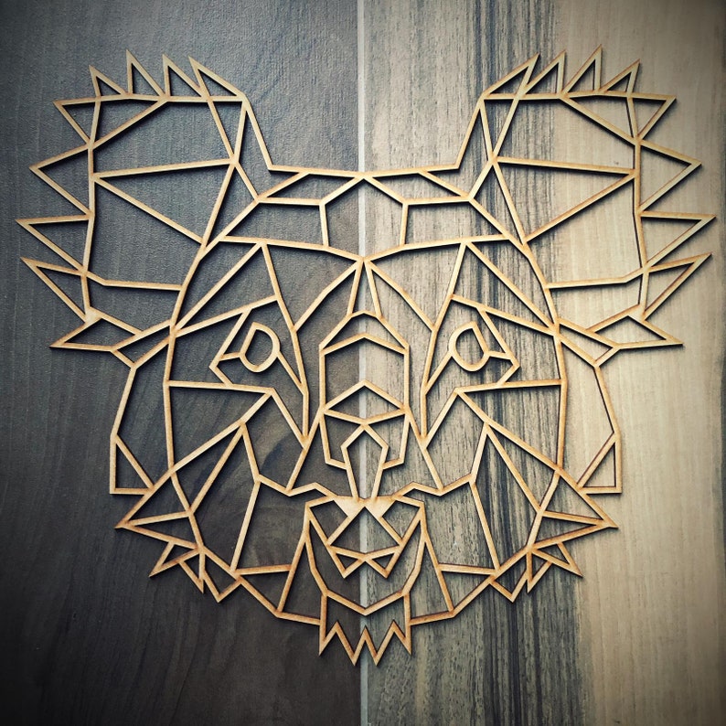 Geometric Koala | Wooden Koala | Wooden Koala Wall Art | - Etsy