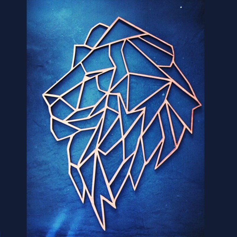 Geometric Lion - Etsy