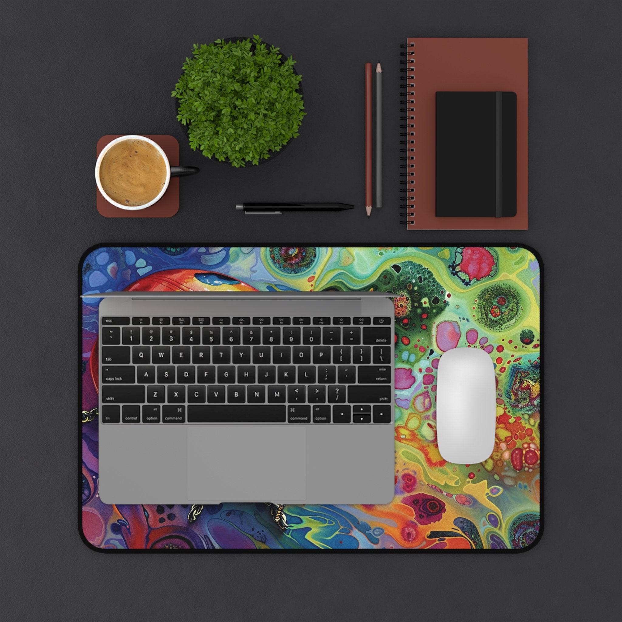 Rainbow Ladybug Pop Art Desk Mat, Extended Mouse Pad, Gaming Desk Mat ...