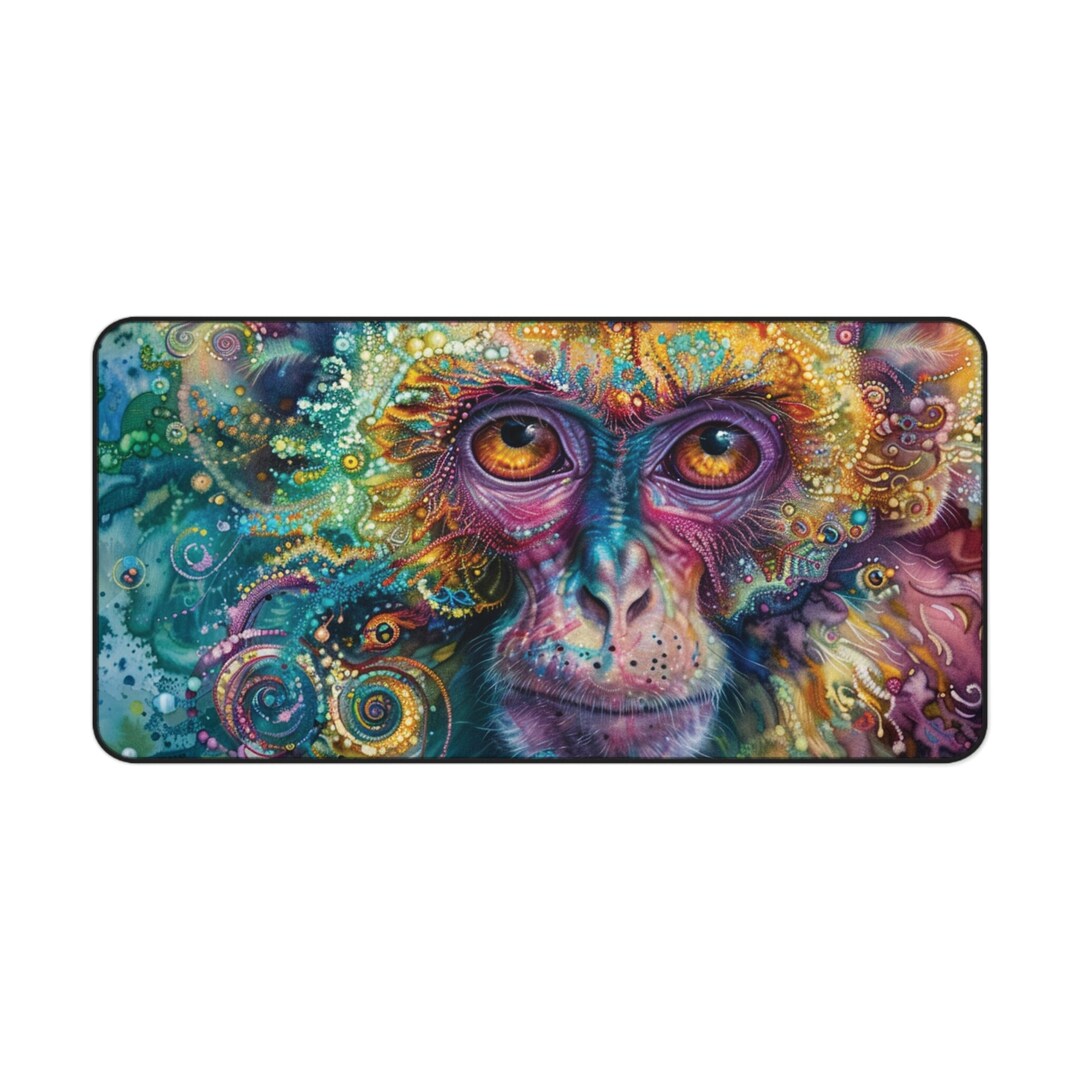 Monkey Rainbow Pop Art Desk Mat, Extended Mouse Pad, Gaming Desk Mat ...