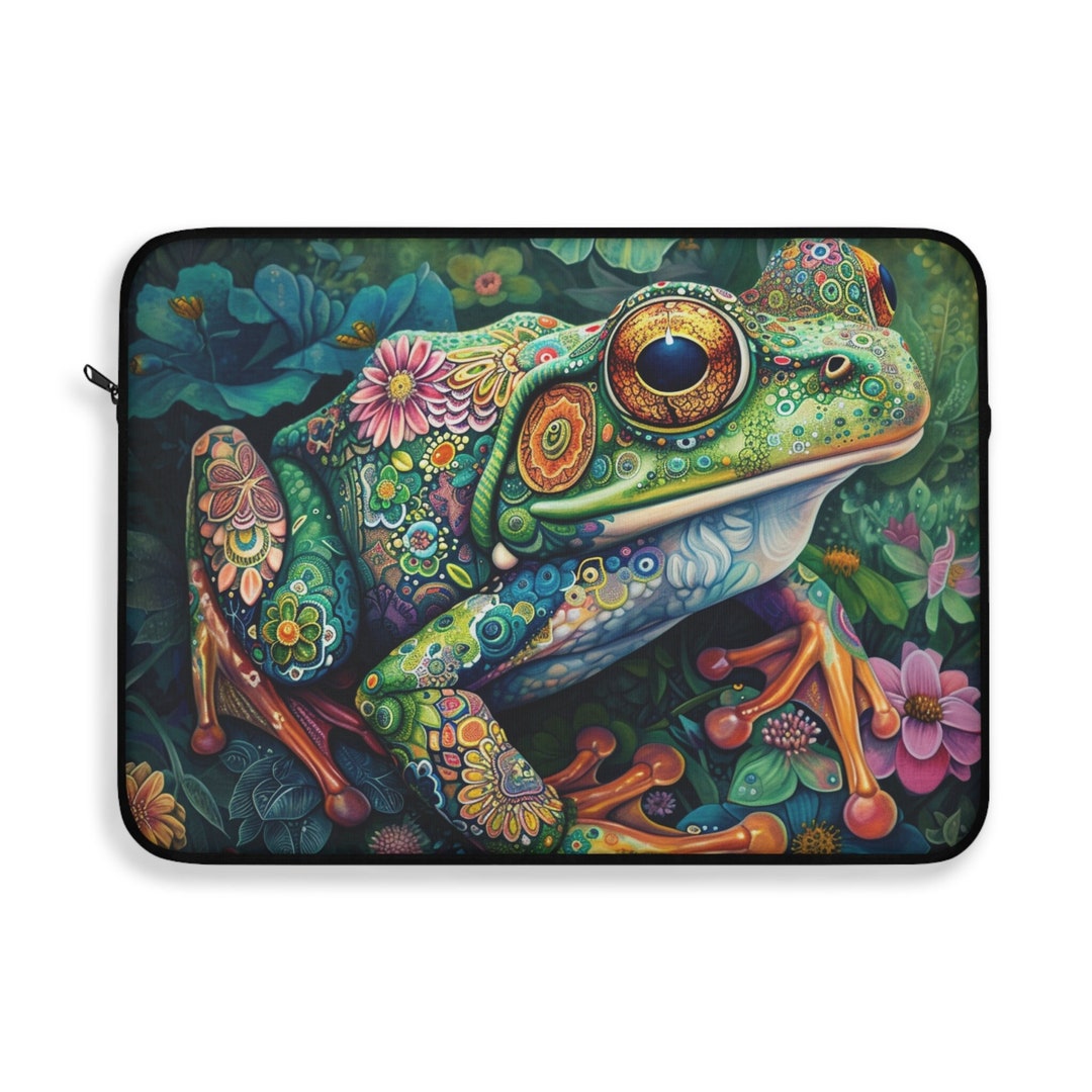 Pop Art Frog Laptop Sleeve: Rainbow Boho Ipad, MacBook Case - Etsy