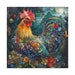 Colorful Rooster Aesthetic Abstract Art Print Canvas Wrap Boho Wall Art ...