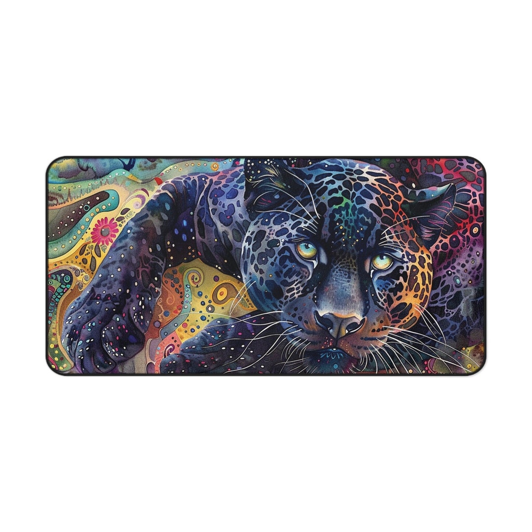 Rainbow Black Panther Desk Mat: Pop Art Extended Mouse Pad - Etsy