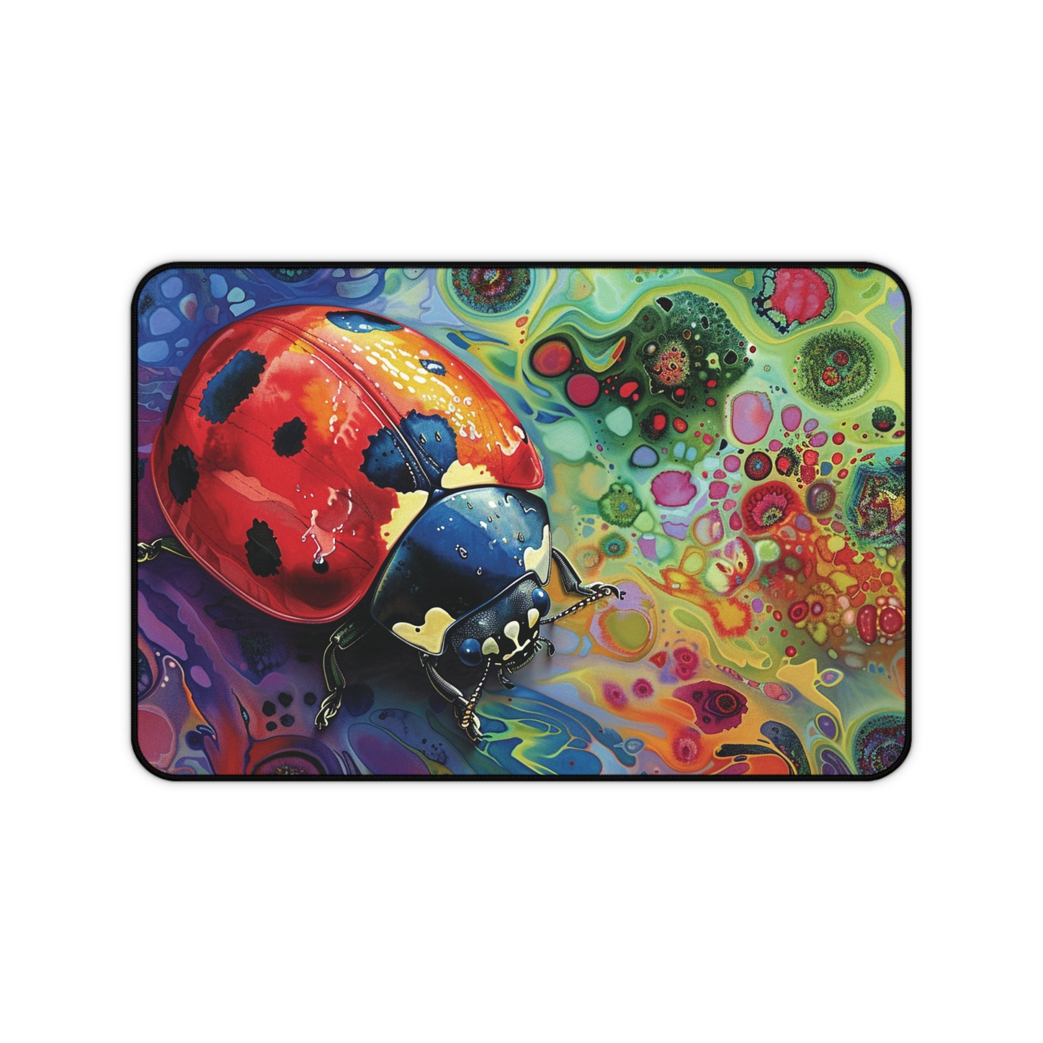 Rainbow Ladybug Pop Art Desk Mat, Extended Mouse Pad, Gaming Desk Mat ...