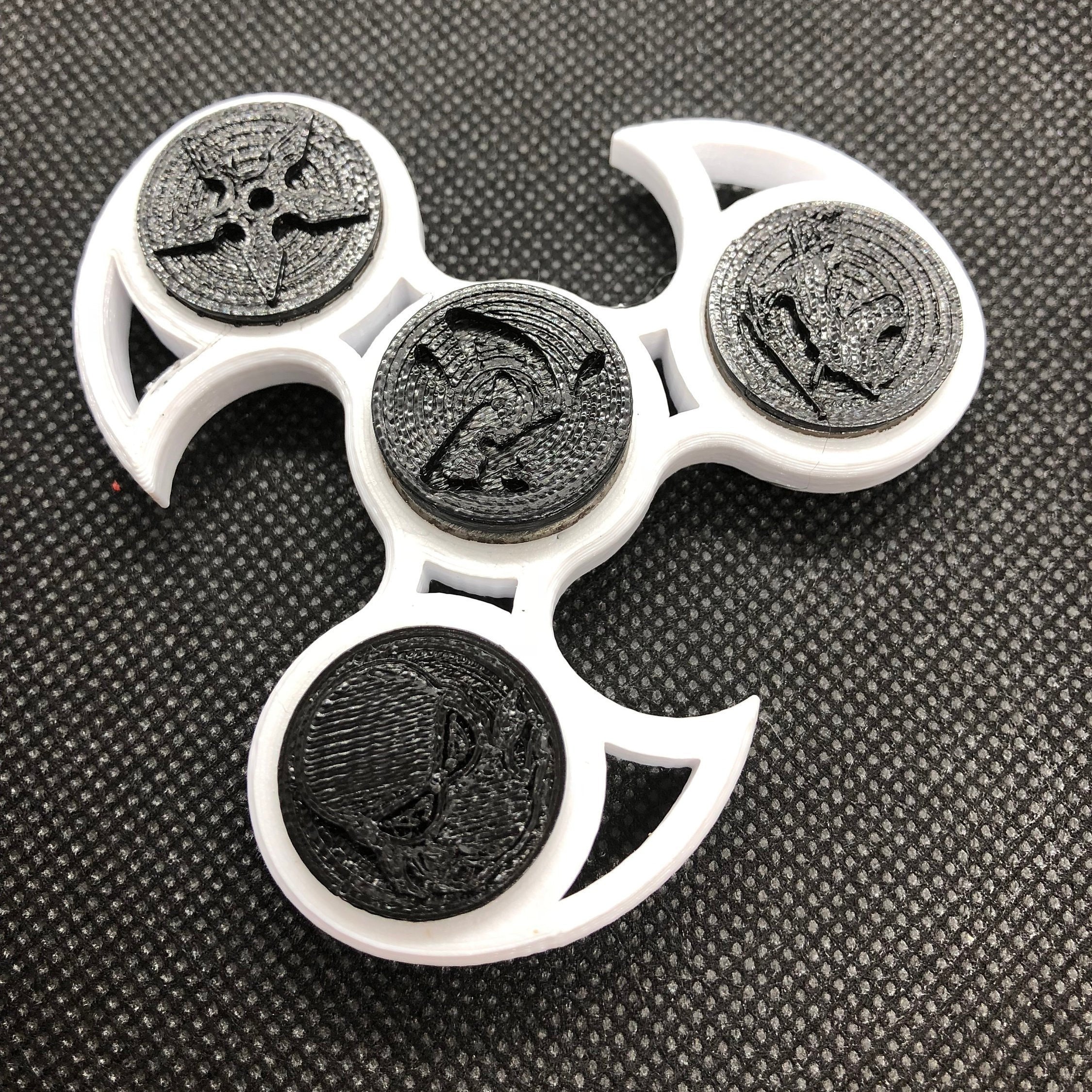 3d printed Tri Fidget Spinner With Ninja Theme Caps | Etsy