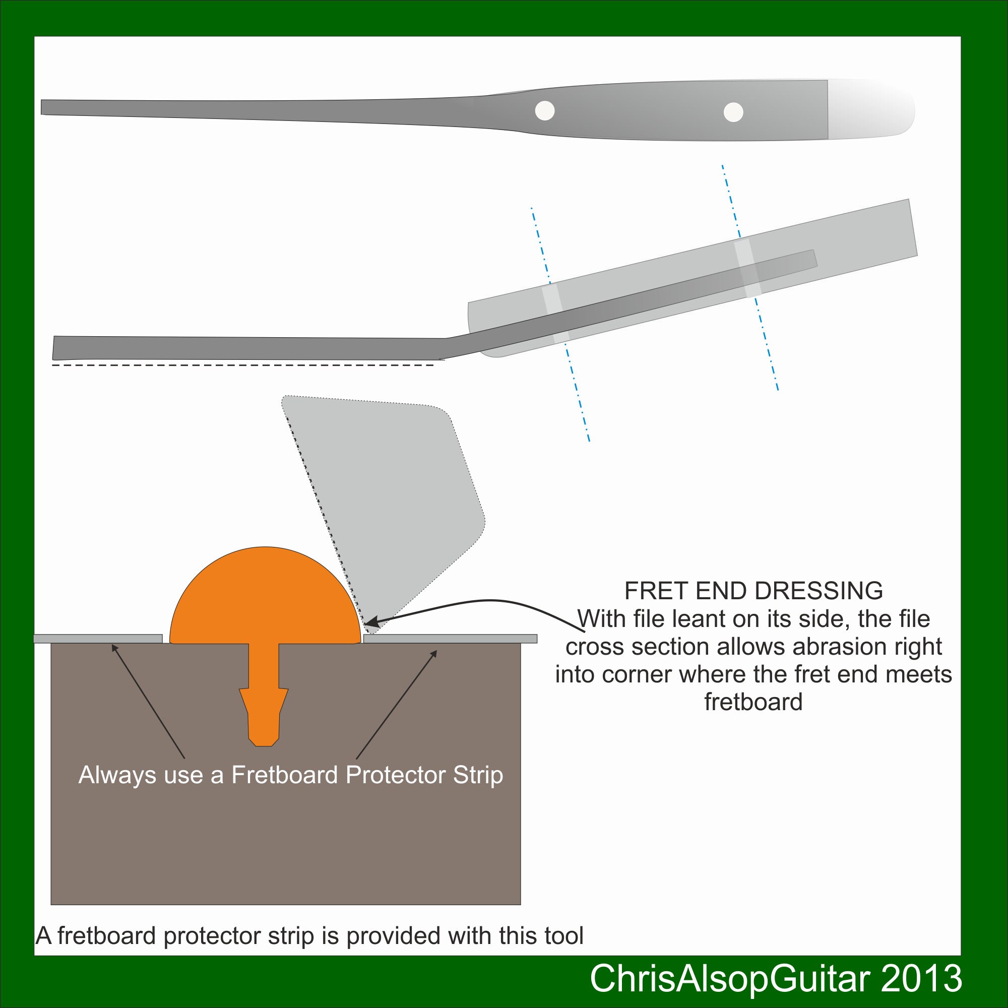 Guitar Fret Dressing File With Beech Handle - Etsy