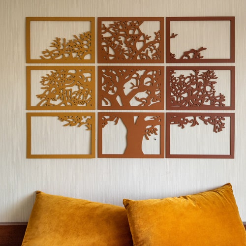 3D Stylish Wood Wall Art Decor BIRCH TREE Wall Panel | Etsy