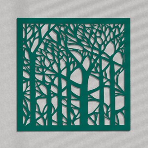 3D Decorative Wood Wall Panel FOREST, 60 Cm, Wall Picture, Openwork ...