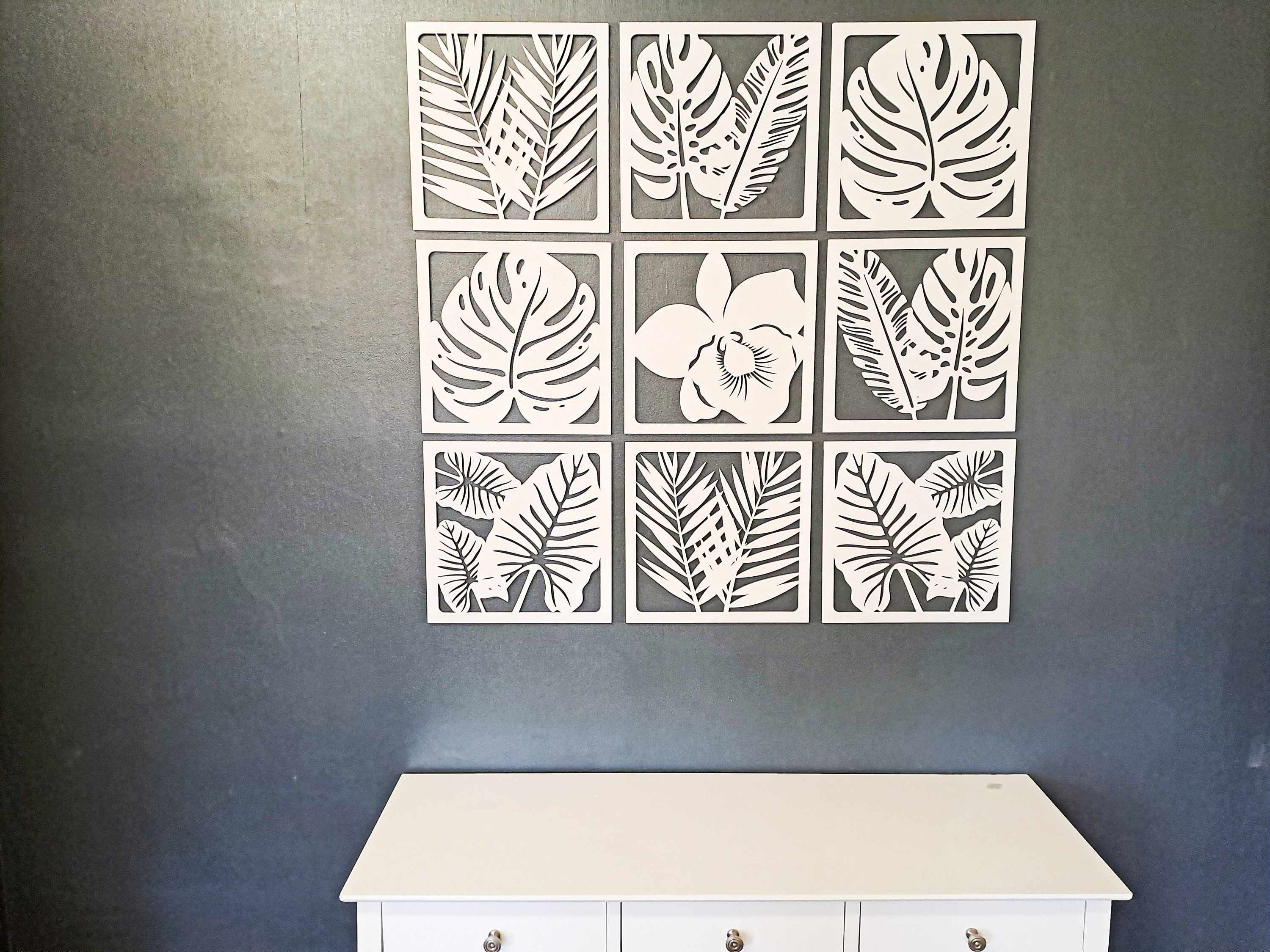 Set of 9 Panels 3D Wall Art for Living Room Bedroom - Etsy