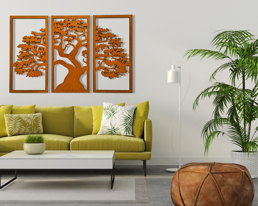TREE of Life, Bohemian,modern , Large Wall Art Decor, Wooden Family ...