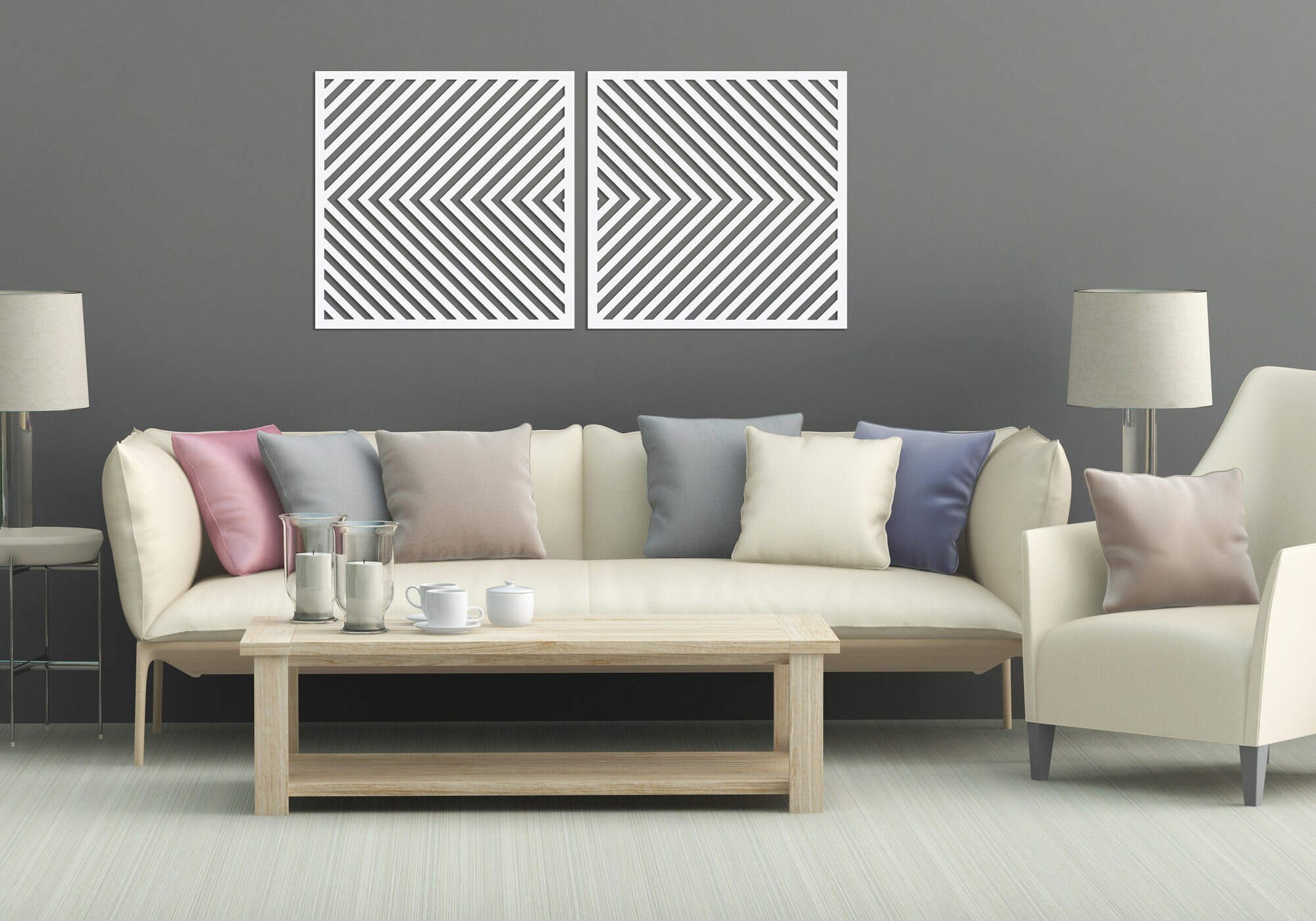 3D Geometric Wall Art Decor Minimalist Wooden Wall Decor | Etsy