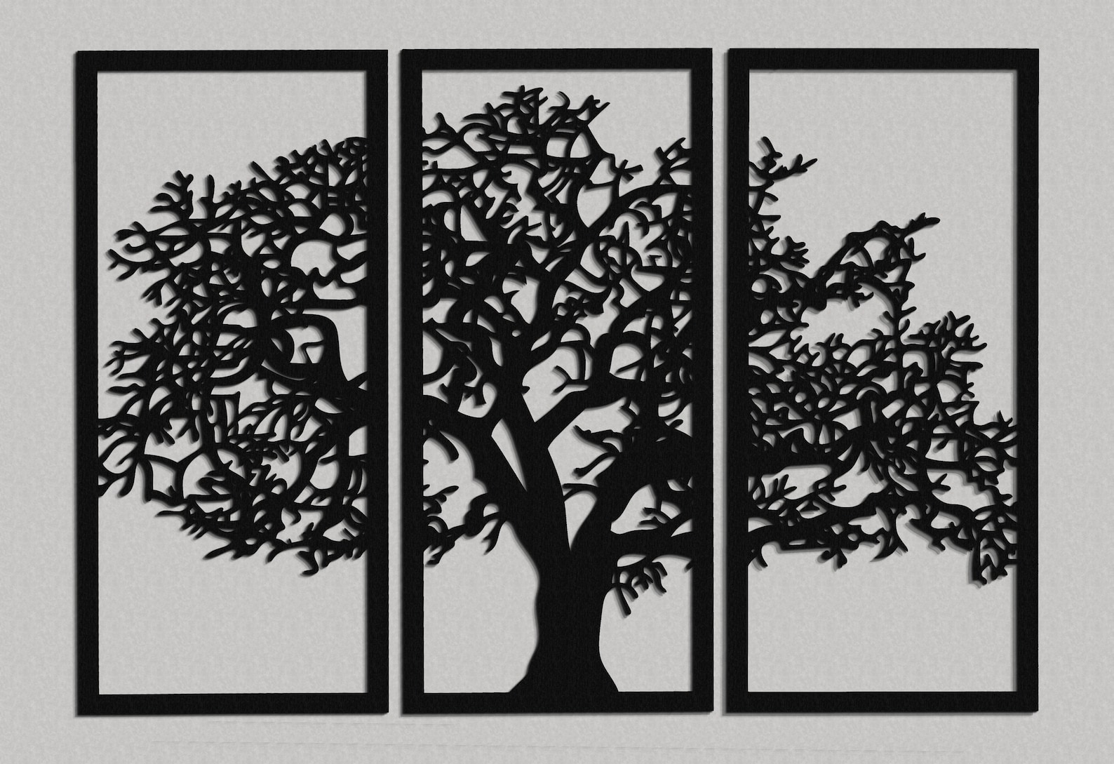 3D Stylish Wood Wall Art Decor TREE OF LIFE Triptych Wooden - Etsy