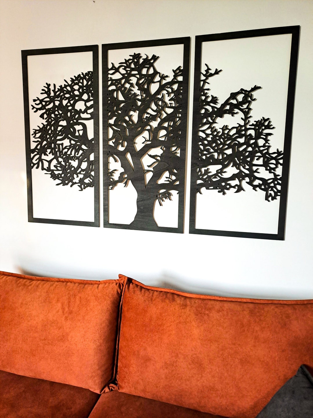 3D FAMILY TREE, Tree of Life, Modern Wood Wall Art Decor, Set of 3 ...