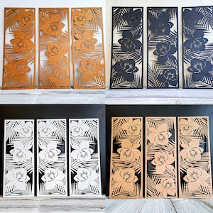 3D FLORAL Wall Art Decor,tropical,palm,orchid,set of 3 for Bedroom ...