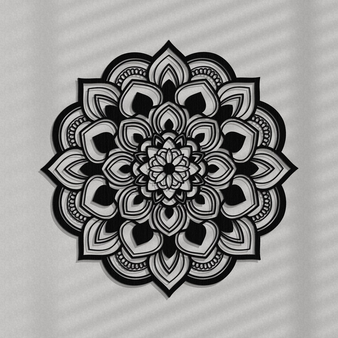 3D MANDALA, Decorative Openwork Panel, Stylish Wall Decor, Ornate Wall ...