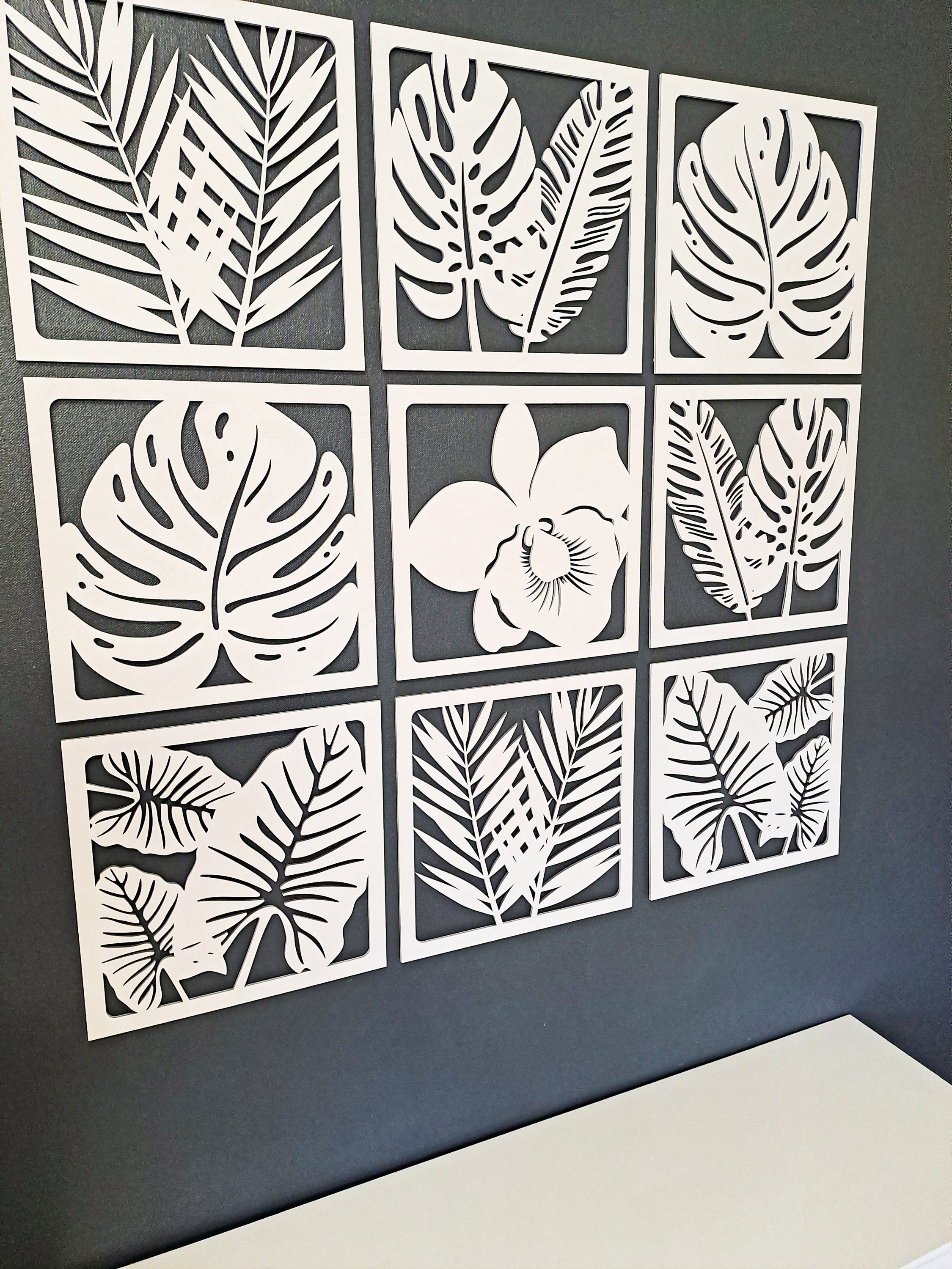 Set of 9 Panels 3D Wall Art for Living Room Bedroom - Etsy