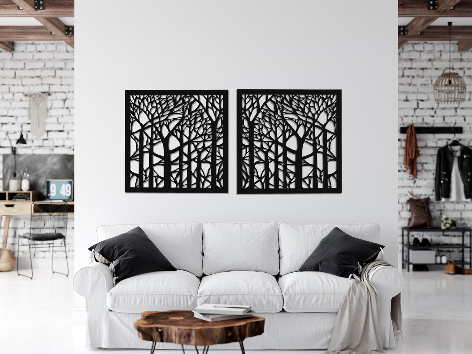 3D Decorative Wood Wall Panel FOREST 60 Cm Wall Picture - Etsy