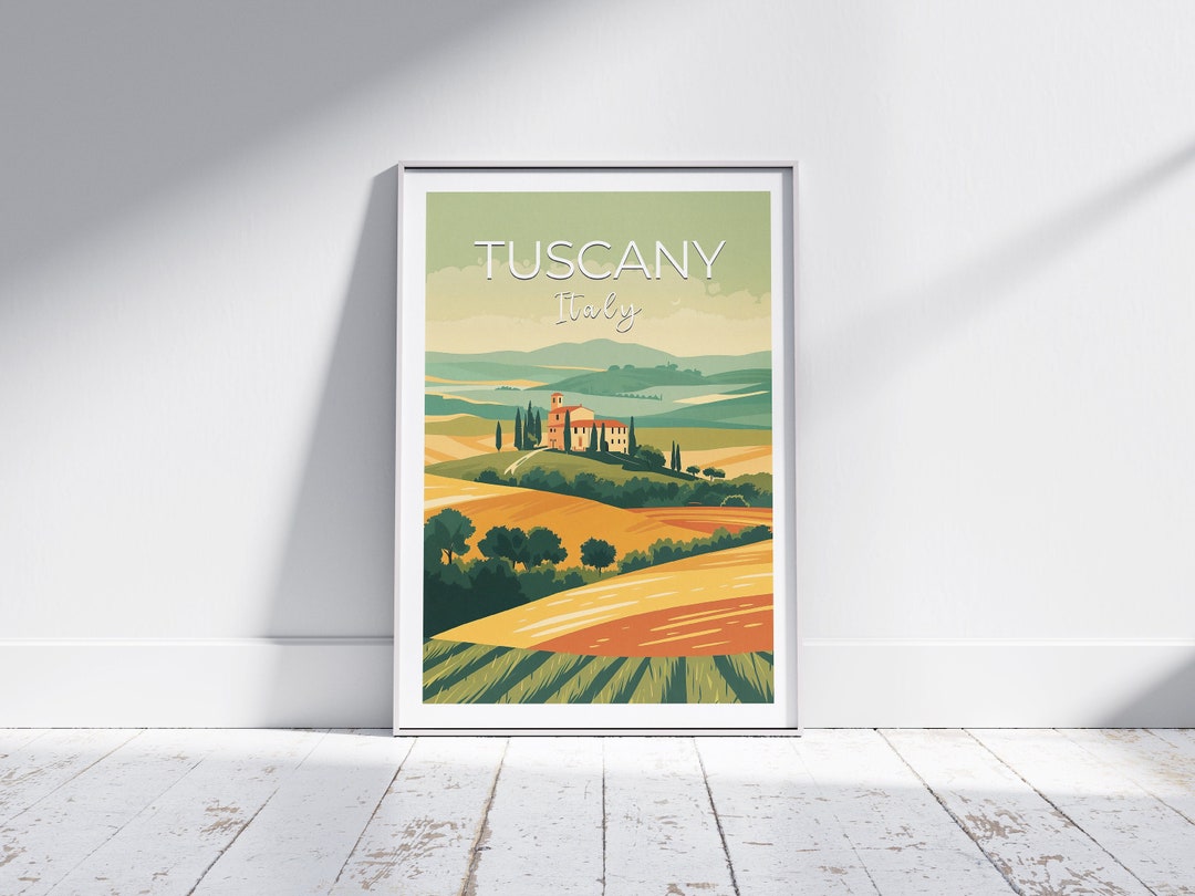 Tuscany Landscape Poster: Italy Art Print - Etsy