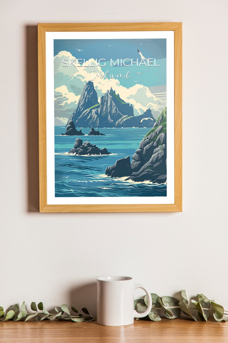 Skellig Michael Ireland Art Print: Coastal Landscape Poster - Etsy