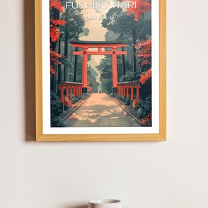 Fushimi Inari, Kyoto Art Print, Japan Art, Travel Poster Print, Stylish ...