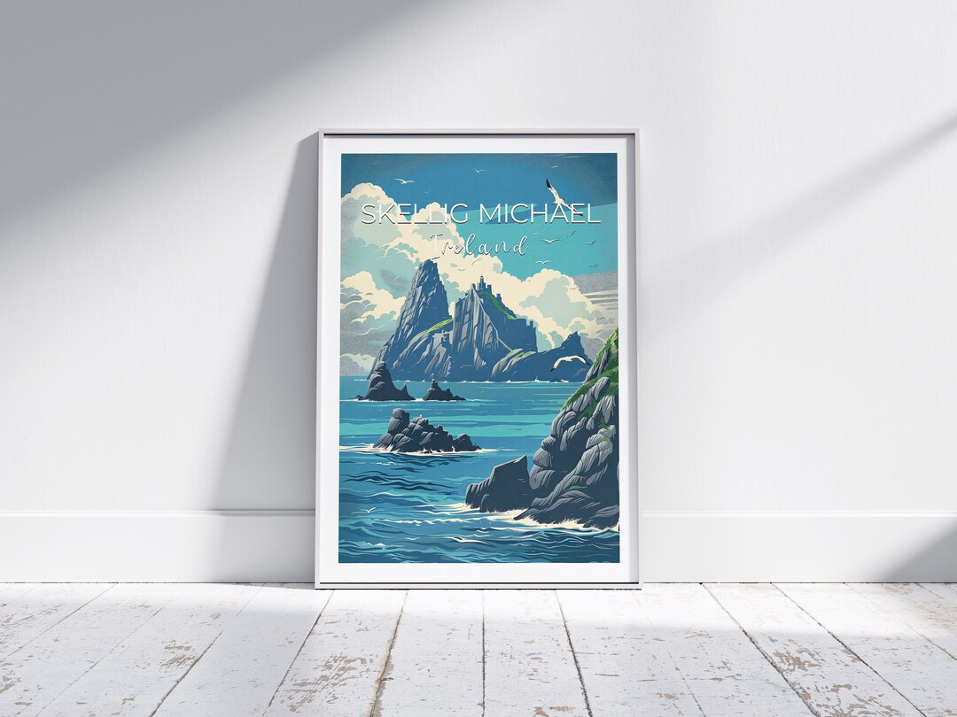 Skellig Michael Ireland Art Print: Coastal Landscape Poster - Etsy