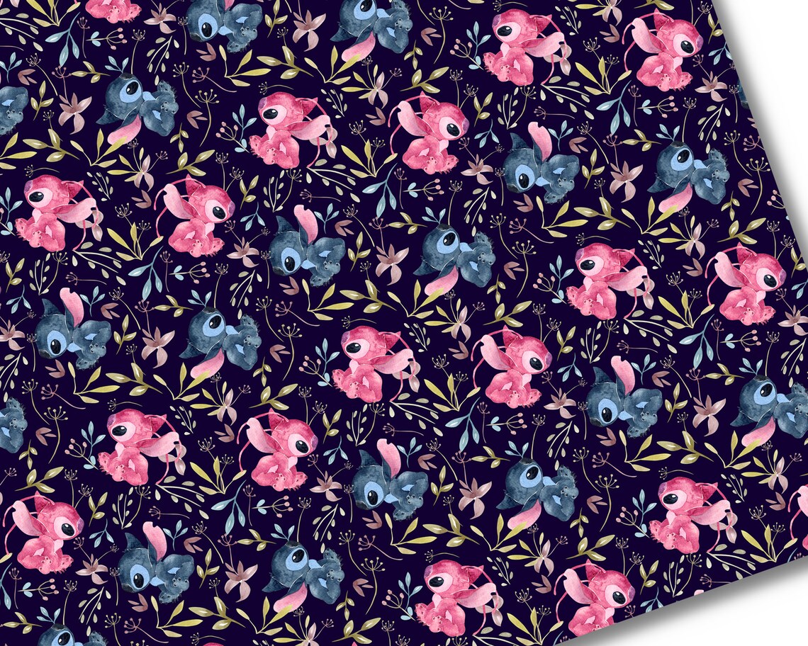 Lilo and Stitch Digital Paper Magic Kingdom Tropical Floral | Etsy