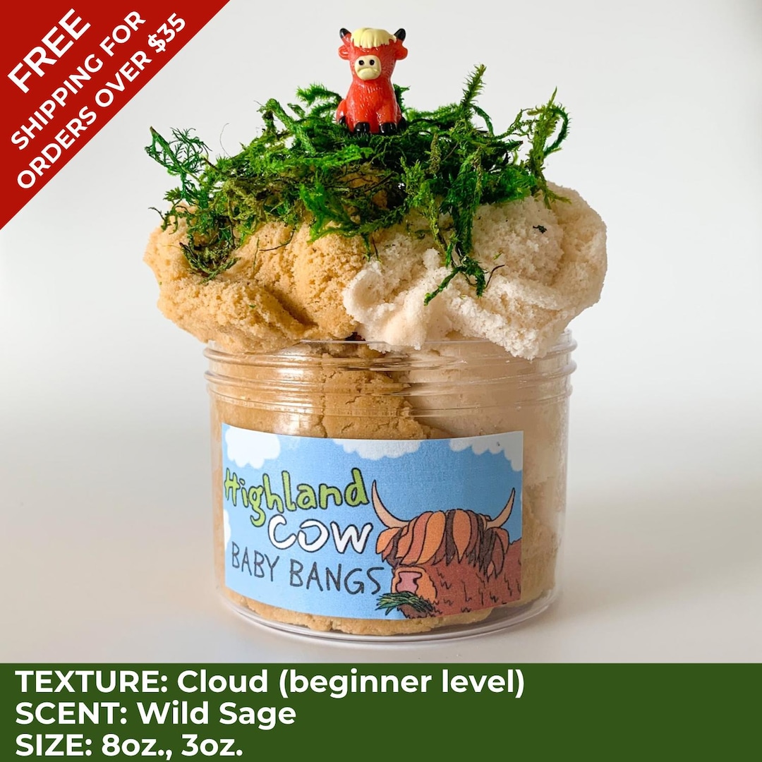 Highland Cow Baby Bangs Slime, Farm Slime, Cow Slime, Baby Highland Cow ...