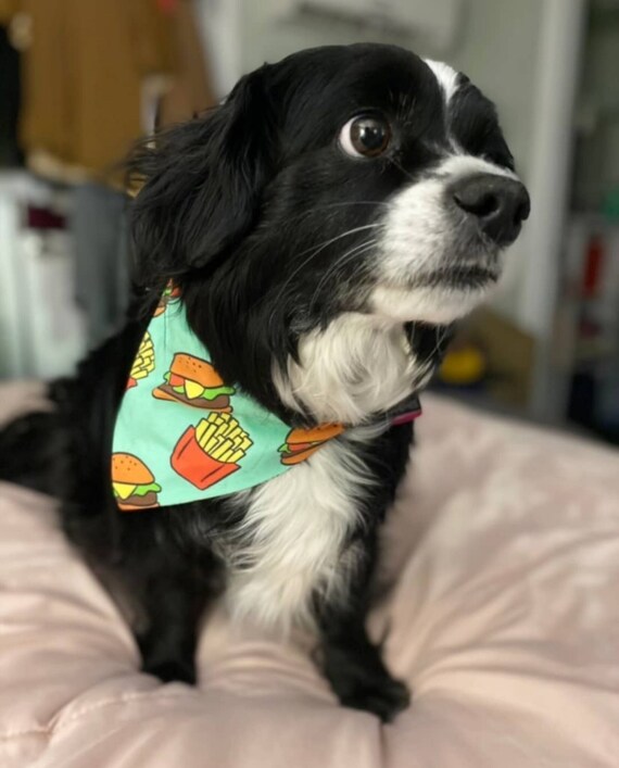 Dog Bandana Fast Food Junk Food Burger Fries Milkshake Diner | Etsy