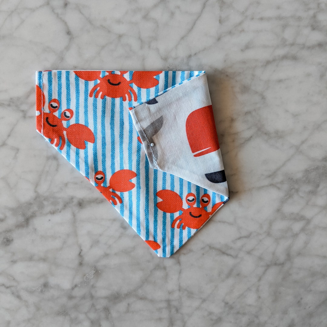 Dog Bandana Beach Ocean Crabs Whales Nautical Maritime Themed - Etsy