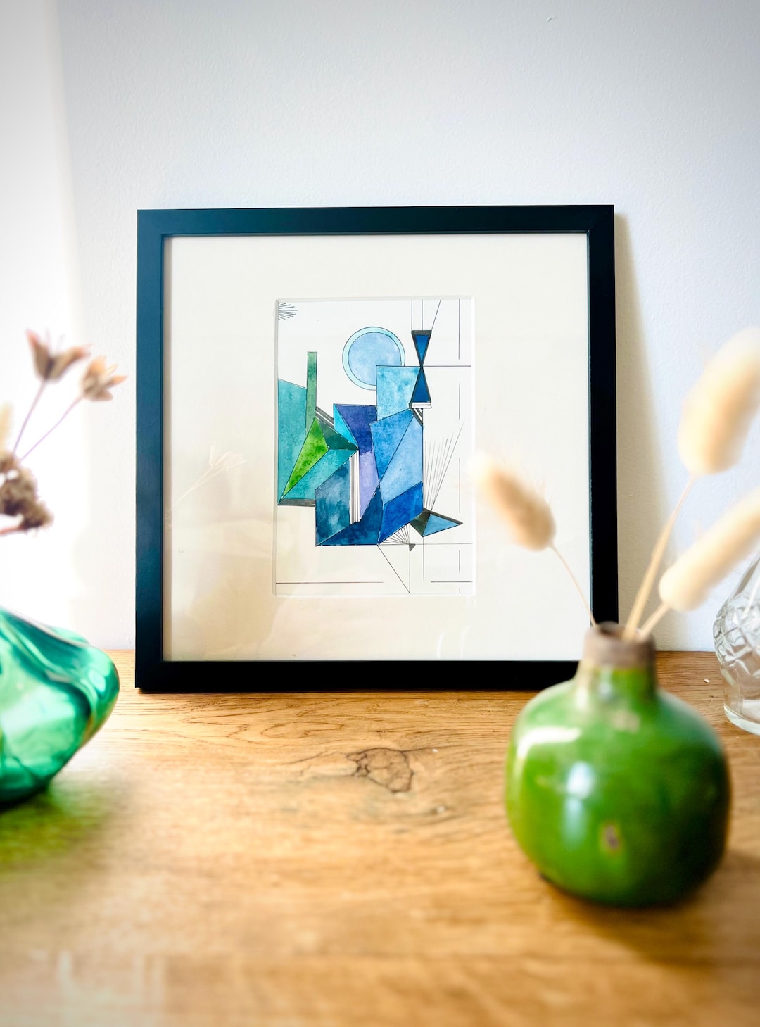 Handmade Colorful Painting - Frame 28x28 Cm - A Journey to the Heart of ...