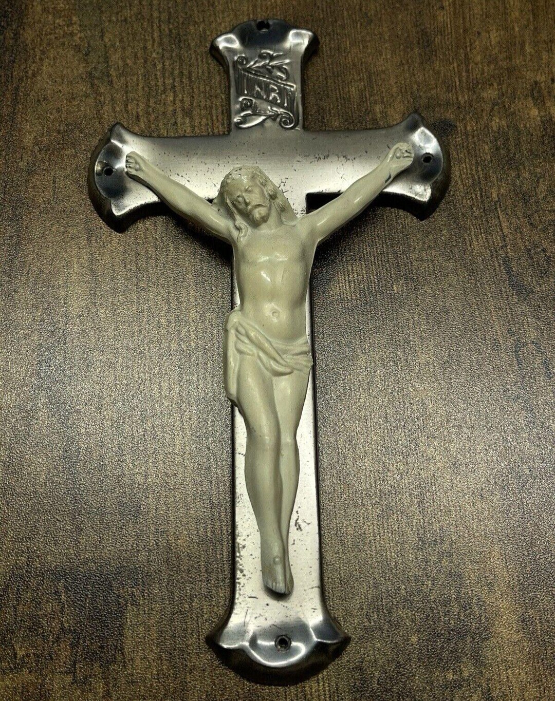 Vintage Metal Casket Crucifix Cross by Parsons WCH Co. Christ Religious ...